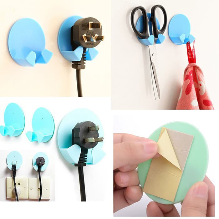 Jual Power Plug Socket Holder Gantungan Kepala Colokan Stop Kontak Hook ...