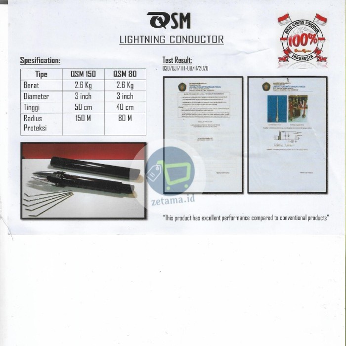 Jual PERTUKANGAN PERLENGKAPAN LISTRIK PENANGKAL PETIR RADIUS 150M ANTI ...