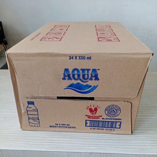 Jual AQUA 330 ML 330ML DUS KARTON / AIR MINUM AQUA 330ML (1KARTON ISI 24BOTOL) | Shopee Indonesia