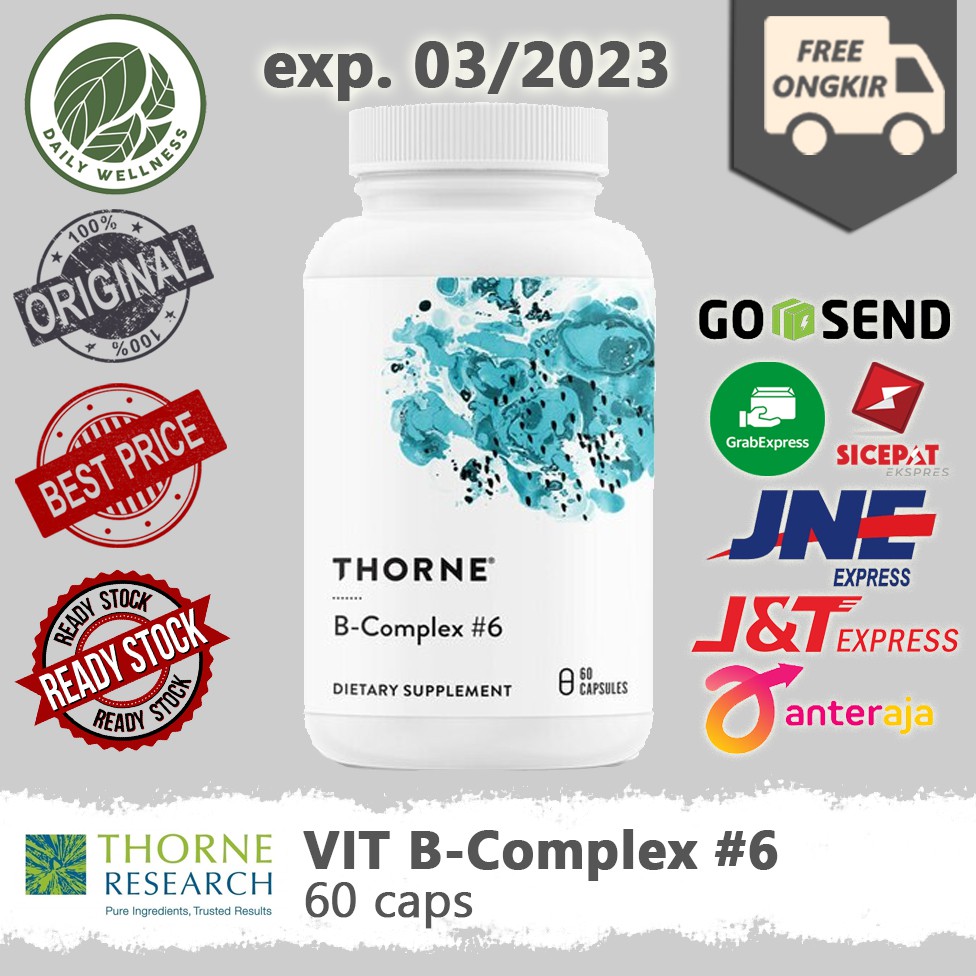 Jual THORNE RESEARCH Vitamin B Complex #B6 - 60caps Indonesia|Shopee ...