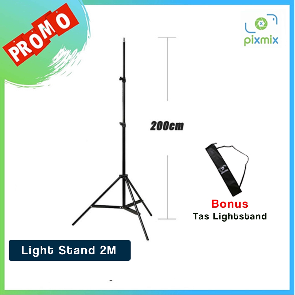 Jual Light stand 2M - LIGHT STAND TINGGI 2 METER Indonesia|Shopee Indonesia