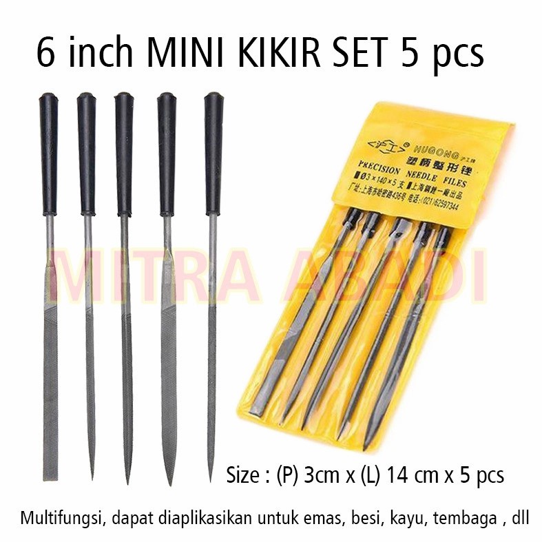 Jual Alat Kikir Mini 6" / 6 INCHI ( 1 SET ISI 5 PCS ) Indonesia|Shopee ...