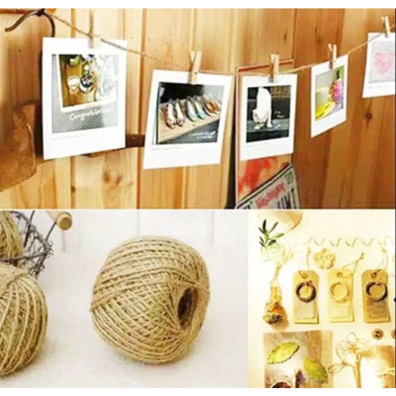 Jual TALI RAMI & JEPIT KAYU UNTUK FOTO POLAROID | Shopee Indonesia