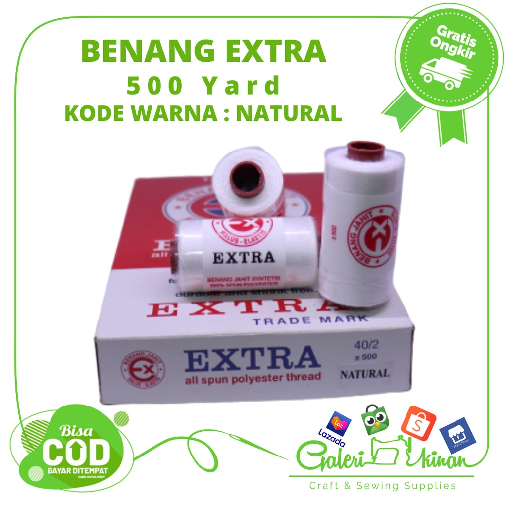 Jual Benang Jahit Extra NATURAL | Shopee Indonesia