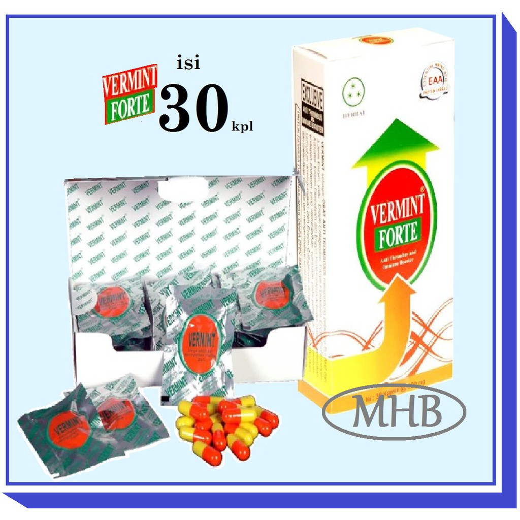 Jual Vermint Forte Isi 30 Kapsul - Ekstrak Cacing untuk sakit tipes dan ...