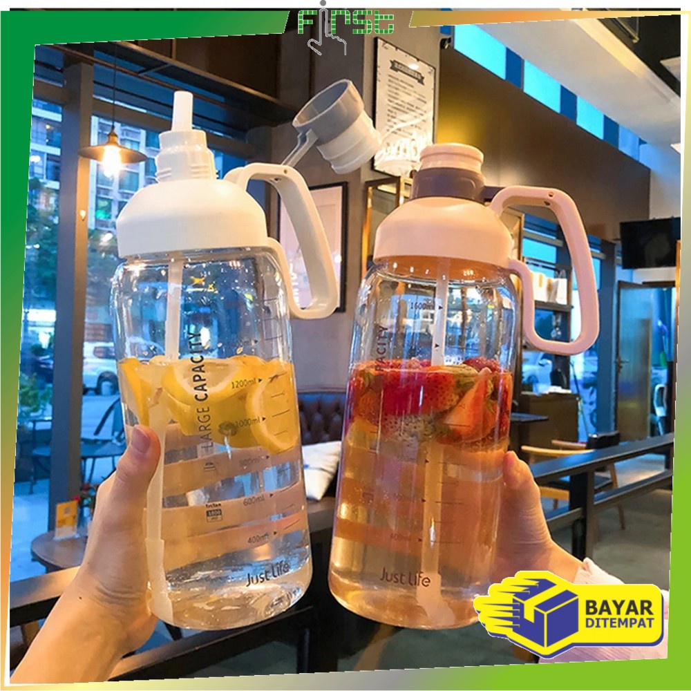 Jual FH-C304 C305 Botol Minum Motivasi 2 Liter Food Grade / Botol Air Minum Jumbo 2000ml BPA ...
