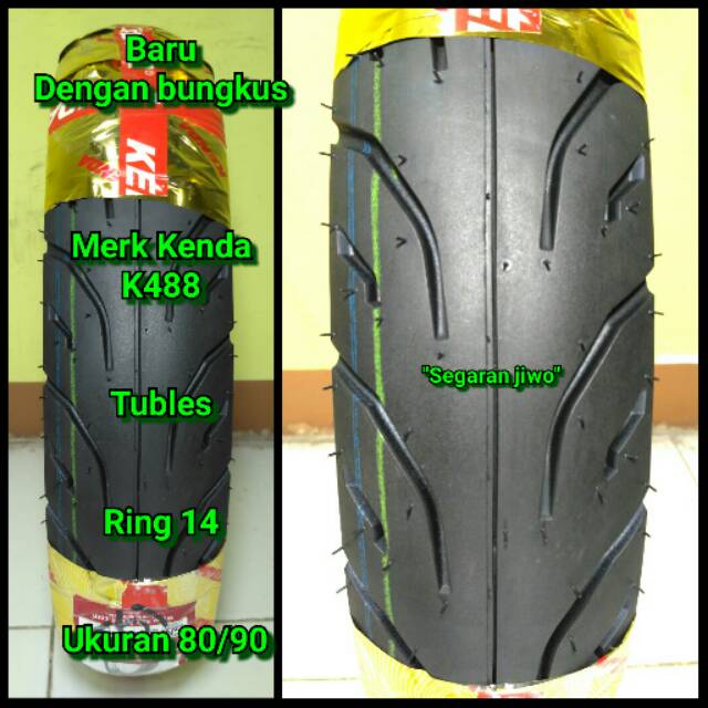 Jual Ban motor tubles matic ring 14 ukuran 80/90 merk kenda ban depan ...