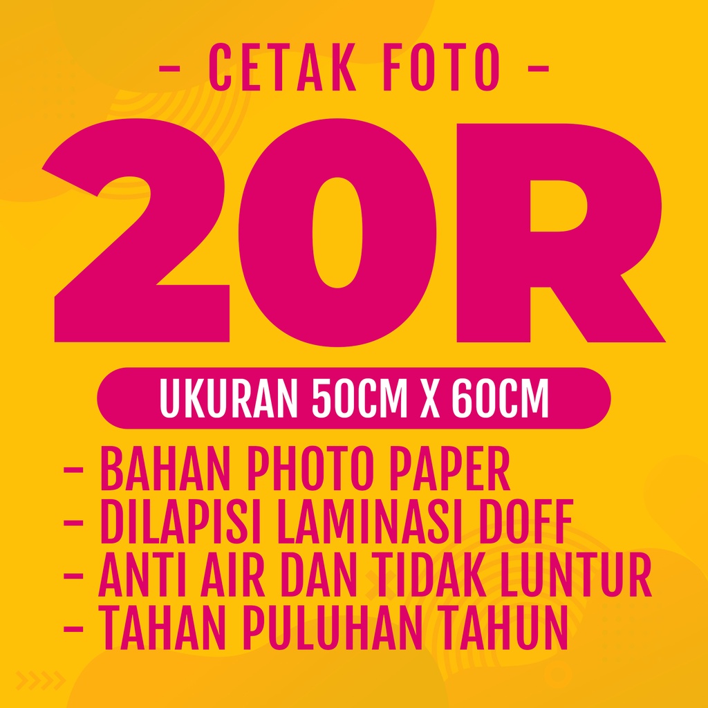 Jual CETAK FOTO 20R (50CM X 60CM) PROSES CEPAT | Shopee Indonesia