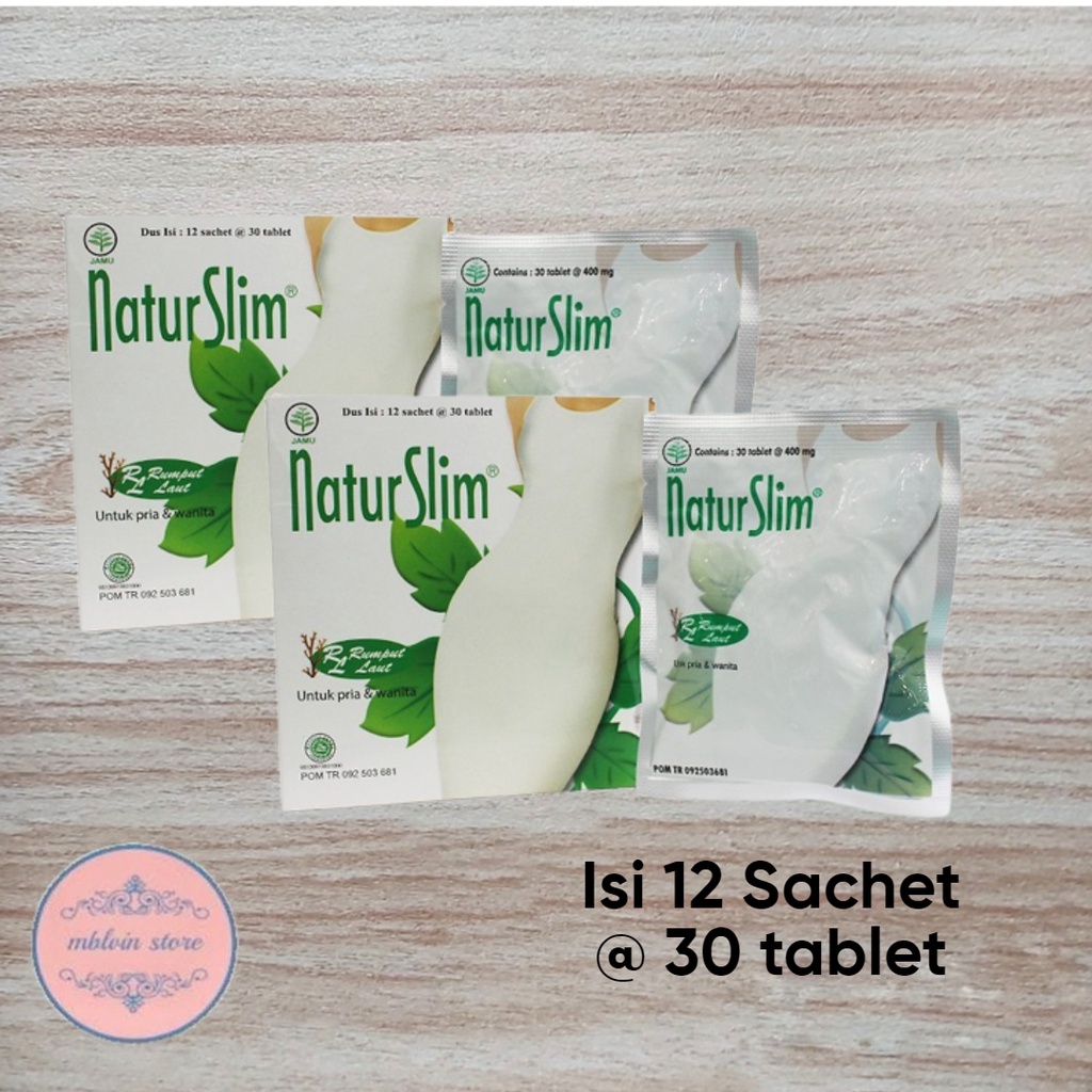 Jual NaturSlim Obat pelangsing 1 kotak isi 12 sachet | Shopee Indonesia
