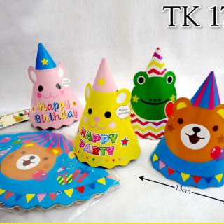 Jual Topi kerucut Happy Birthday Topi ulang tahun Emoji Topi happy ...