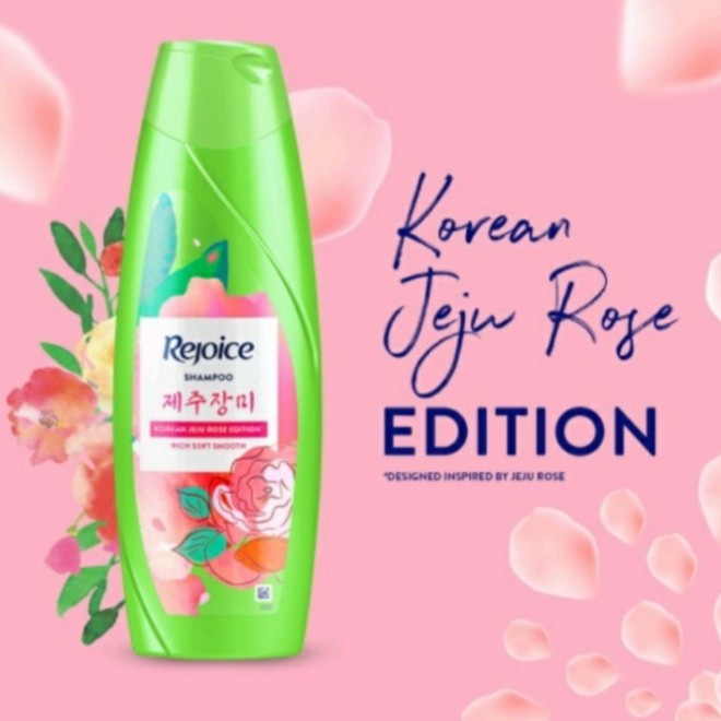 Jual Rejoice Shampoo Korean Jeju Rose Edition Rich Soft Smooth 340 ml minus kemasan lecet ...