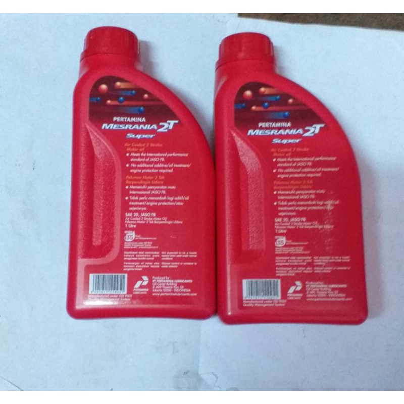 Jual OLI SAMPING MOTOR 2Tak PERTAMINA MESRANIA SUPER 2T SAE 20 1000ml ...