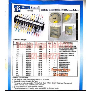 Jual Marker tube / Marking Tube MARK SERIES 2.5 - Kabel Ukuran 0.5-10 ...