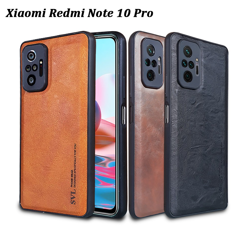 Jual Xiaomi Redmi Note 10 Pro Case SVL Leather Casing Slim Softcase ...