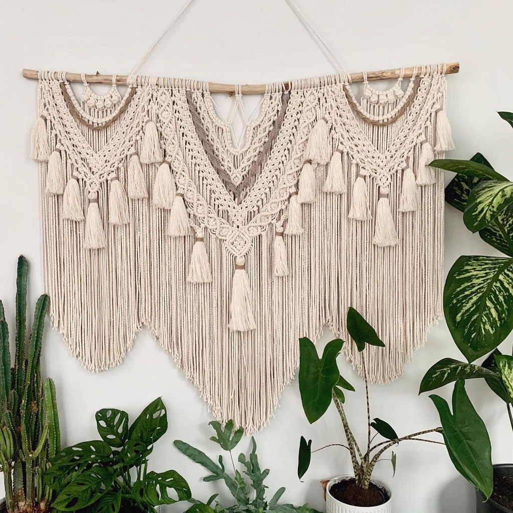 Jual Macrame wall hanging / makrame hiasan dinding 120x100cm | Shopee ...