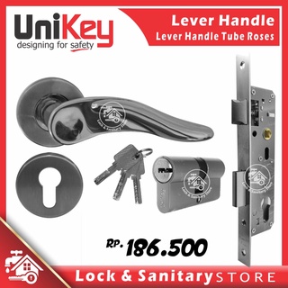 Jual Handle Pintu Set UNIKEY UK 025 Handle Lockcase dan Cylinder Gagang ...