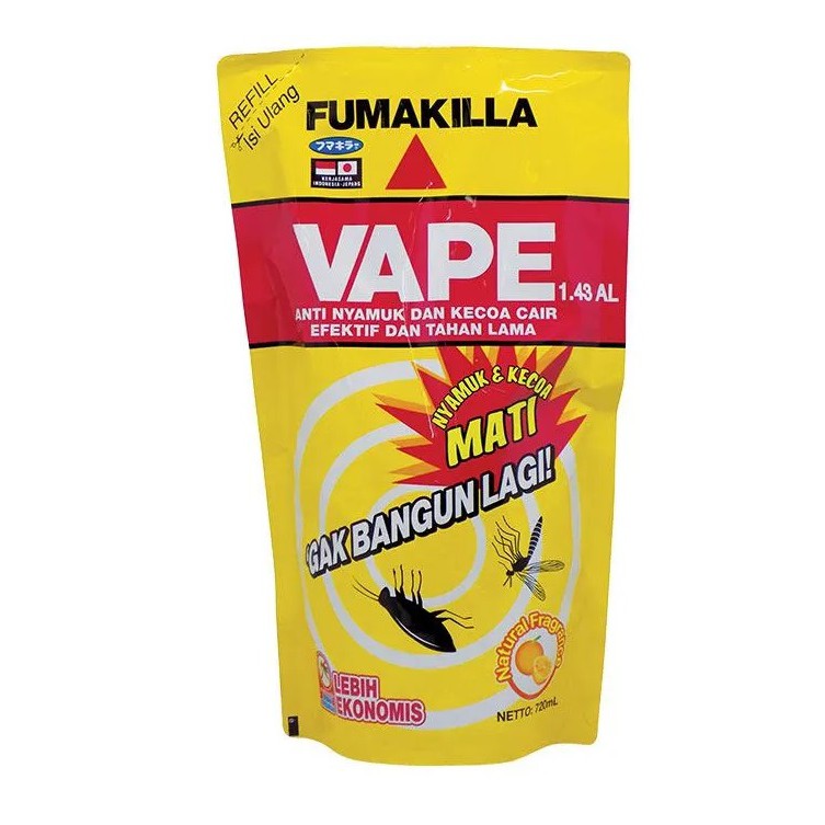 Jual Obat Nyamuk Cair | Vape Anti Nyamuk & Kecoa Pouch RefilL 720 Ml ...