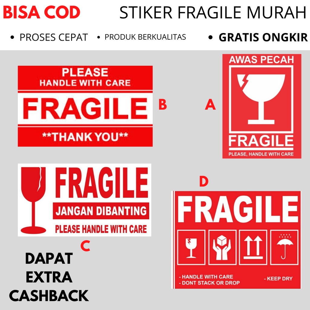 Jual Stiker Fragile / Stiker Fragile Murah || STIKER TERMURAH BATAM ...