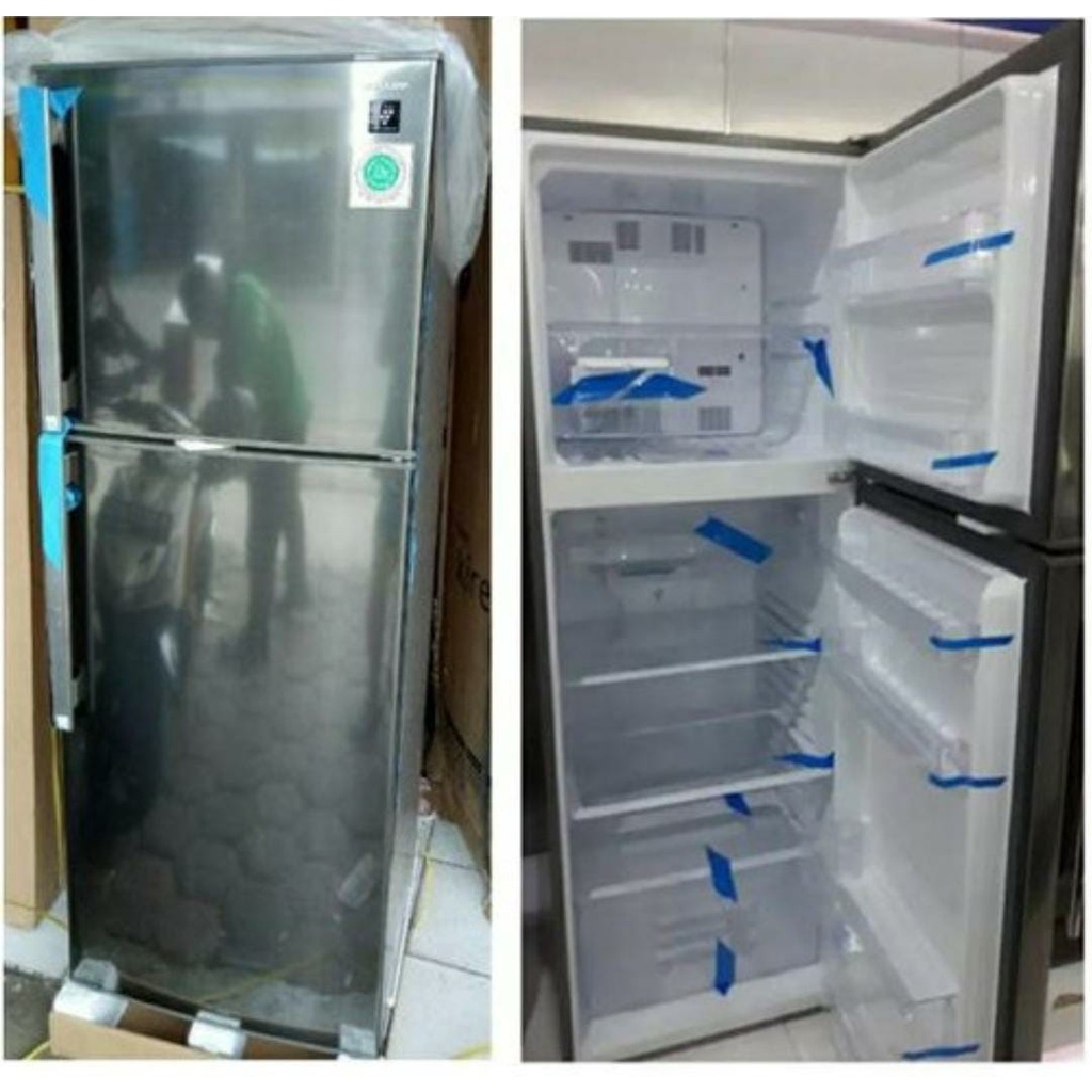 Jual KULKAS SHARP SJ 420 GPSD LEMARI ES 2 PINTU SJ420GPSD SJ 420GPSD PLASMA | Shopee Indonesia