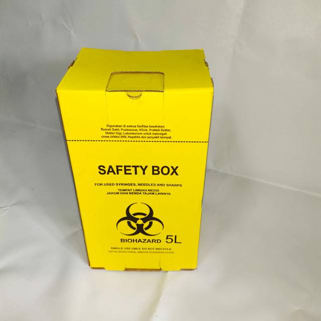 Jual Tempat sampah medis ~ safety box kuning 5L (box only) | Shopee Indonesia
