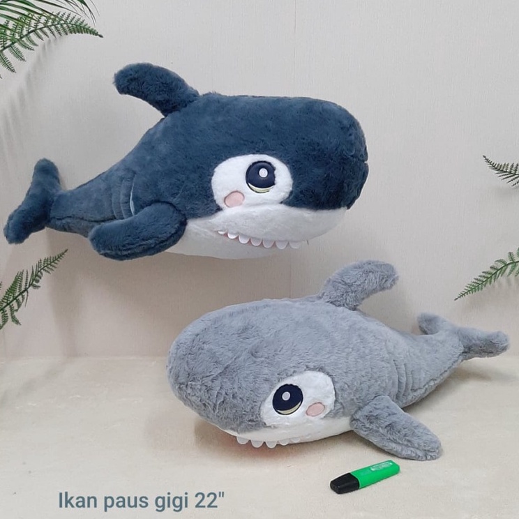 Jual Boneka Ikan Paus Gigi Orka 55cm hewan laut sea paus biru import ...