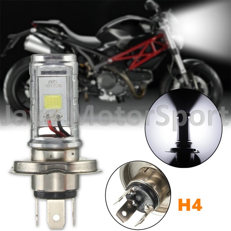 Jual Lampu LED H4 Motorcycle Headlight COB LED Hi/Lo Beam 6000K ...