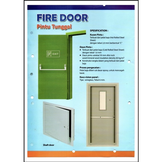 Jual PINTU EMERGENCY FIRE DOOR SINGLE | Shopee Indonesia