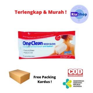 Jual ONE CLEAN WASH GLOVE HANDUK BASAH ANTI BAKTERI ONEMED ( 1 PACK ISI ...