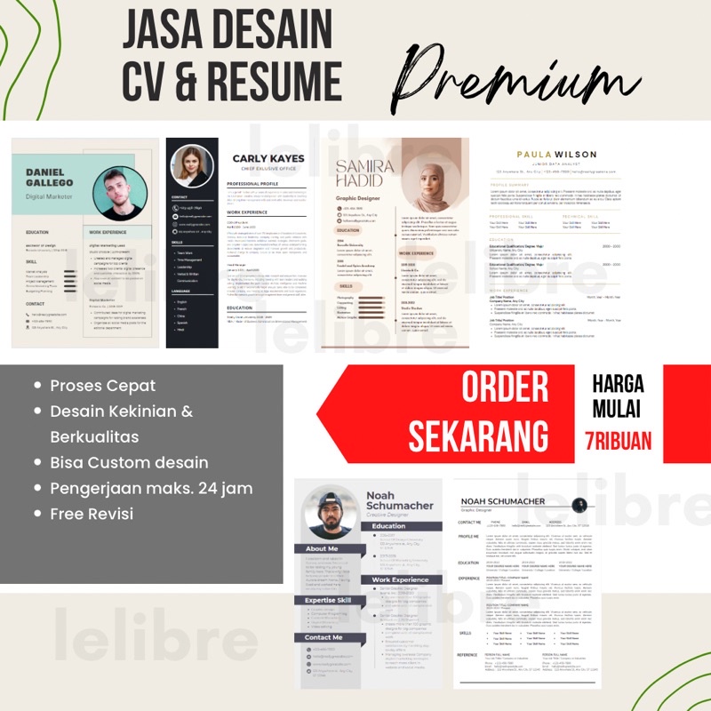 Jual JASA DESAIN CV & RESUME | DESAIN PREMIUM | FREE ONGKIR | Shopee ...