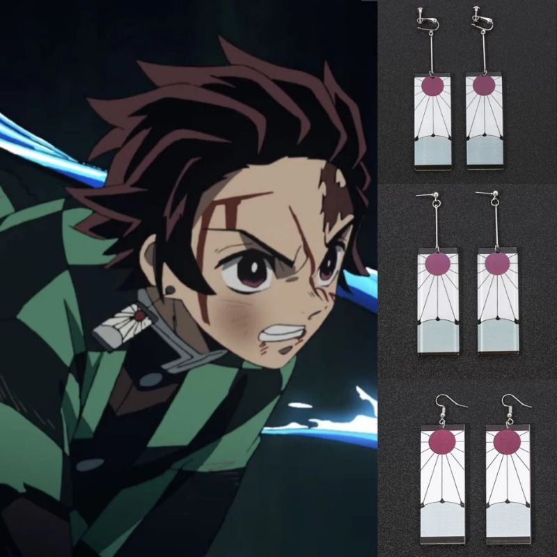 Jual Anting Kamado Tanjiro Earrings Cosplay Hanafuda | Shopee Indonesia