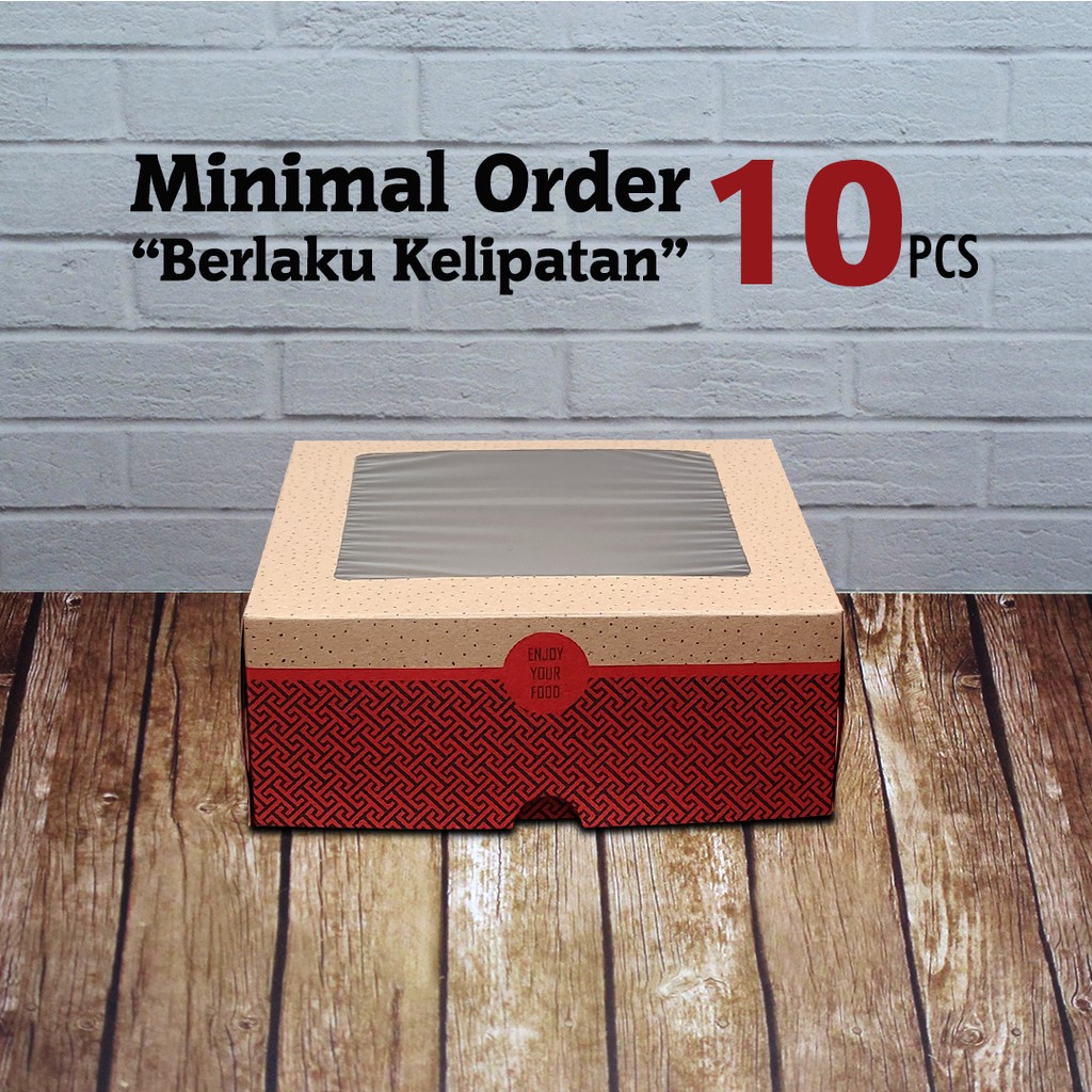 Jual Dus Kue Tart / Dus Kue / Caesar Lux Brown Ukuran 18 x 18 cm / Dus ...