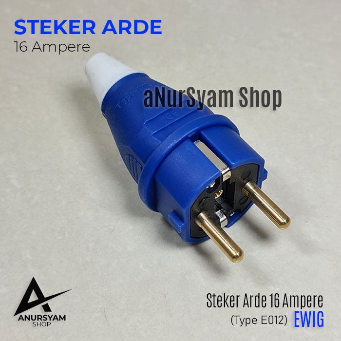 Jual Steker Arde 16A EWIG 2P E012 / Plug Mounting 2P EWIG | Shopee Indonesia