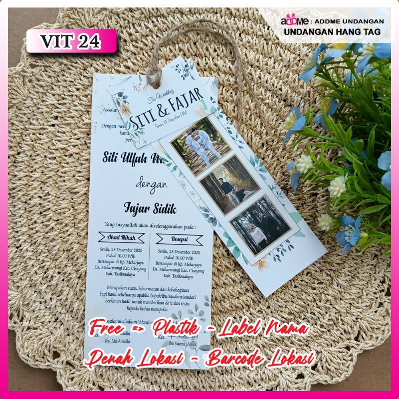 Jual cetak undangan hang tag murah cetak undangan pernikahan trending ...