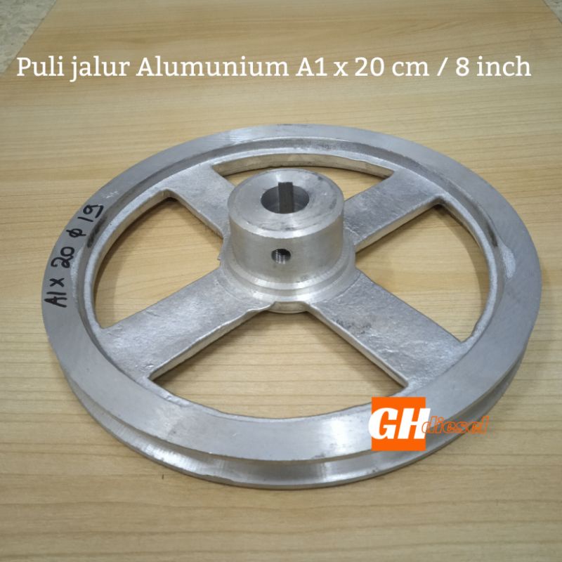 Jual Pulley pully Puli jalur Alumunium A1 x 20 cm / 8 inch as 19mm ...