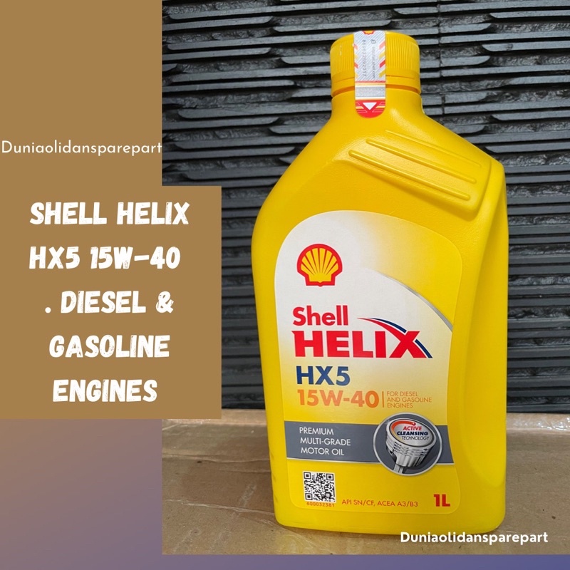 Jual OLI SHELL HELIX HX5 1 LITER 15W-40 OLI MESIN DIESEL DAN GASOLINE ...