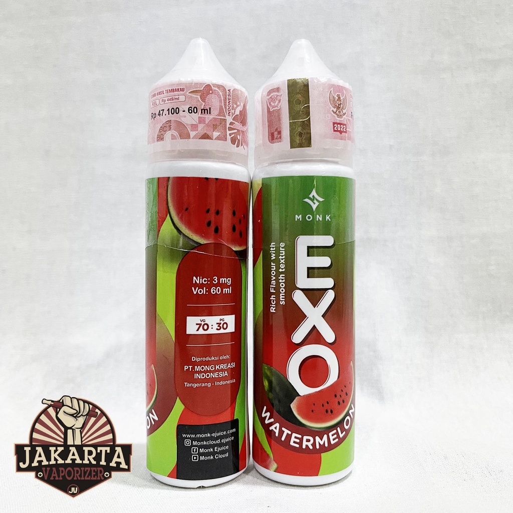 Jual EXO WATERMELON 60ML 3MG BY MONK | Shopee Indonesia