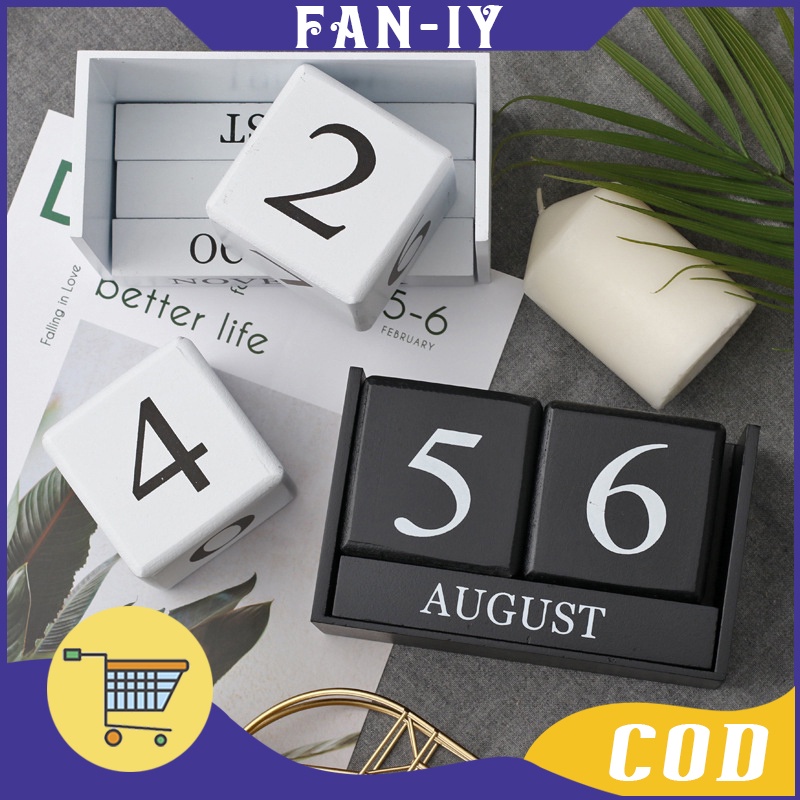 Jual Kalender Custom / Kalender Abadi / Kreatif Kalender Kayu Aesthetic ...