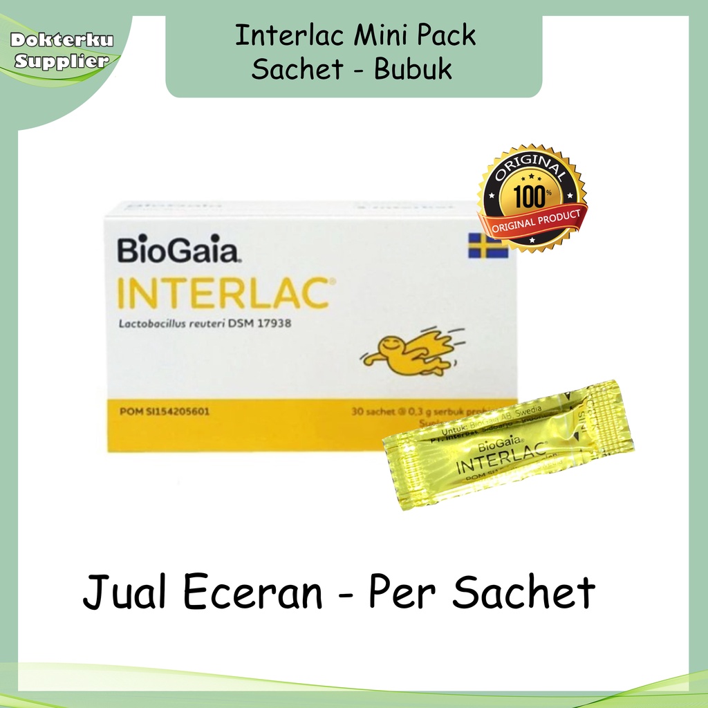Jual Interlac Probiotik Sachet Bubuk Mini Pack ECERAN | Shopee Indonesia