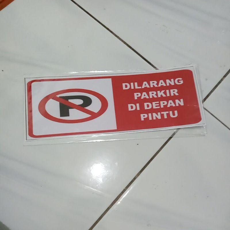 Jual STIKER DILARANG PARKIR DI DEPAN PINTU | Shopee Indonesia