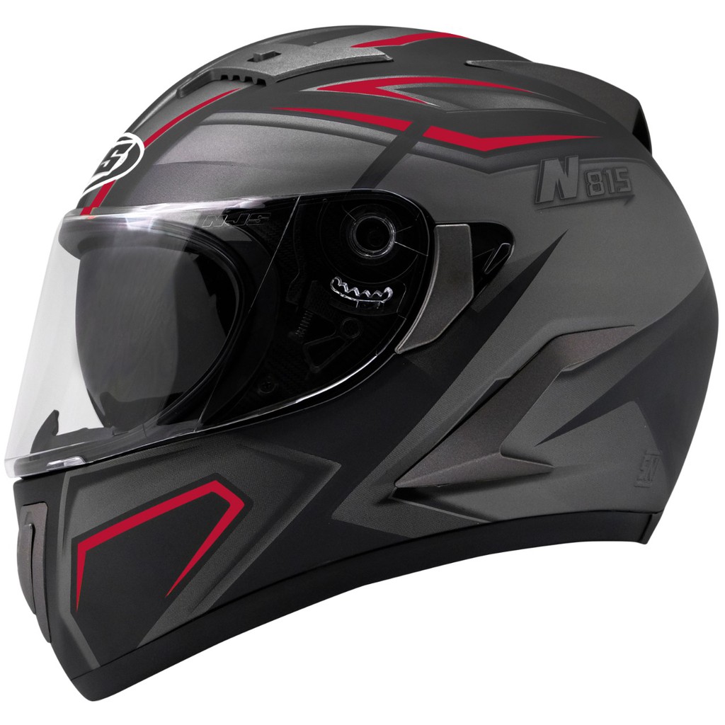 Jual NJS Helmet N-815 merah | Shopee Indonesia
