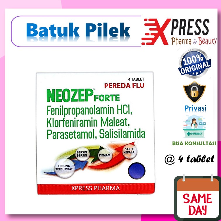 Jual ⚡XPRESS⚡ Neozep Forte STRIP Obat Batuk Pilek Flu Amplop Catch ...