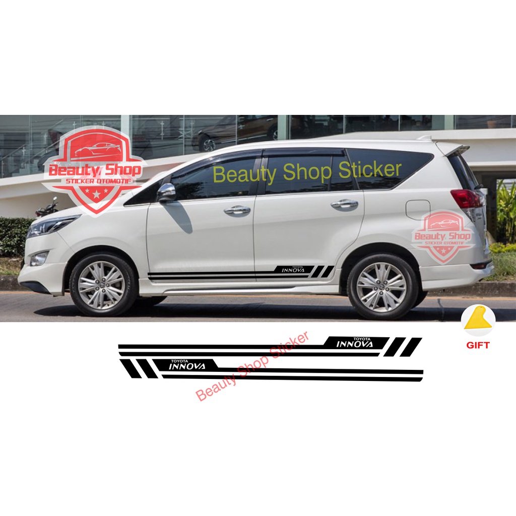 Jual stiker mobil innova sticker toyota innova reborn allnew side body ...