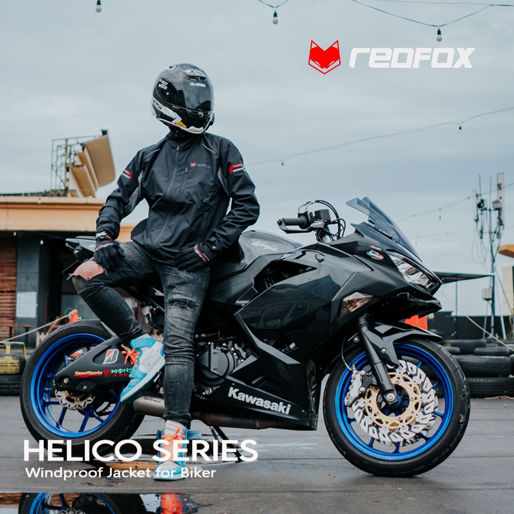 Jual Jaket Motor Pria Windbreaker Terbaik Harian - Helico | REDFOX | Shopee Indonesia