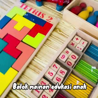 Jual Mainan Edukasi Anak Balok Kayu /Alat Peraga Edukasi Untuk Anak TK ...