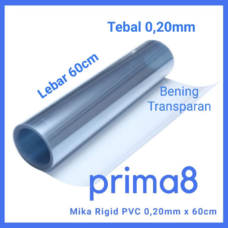 Jual Plastik Mika Kaku Rigid Rigit PVC Clear Bening Tebal 0,20mm Lebar 60cm Kotak Hantaran ...