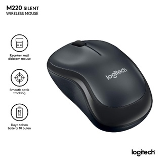 Jual Logitech M220 Mouse Wireless Silent Click | Shopee Indonesia