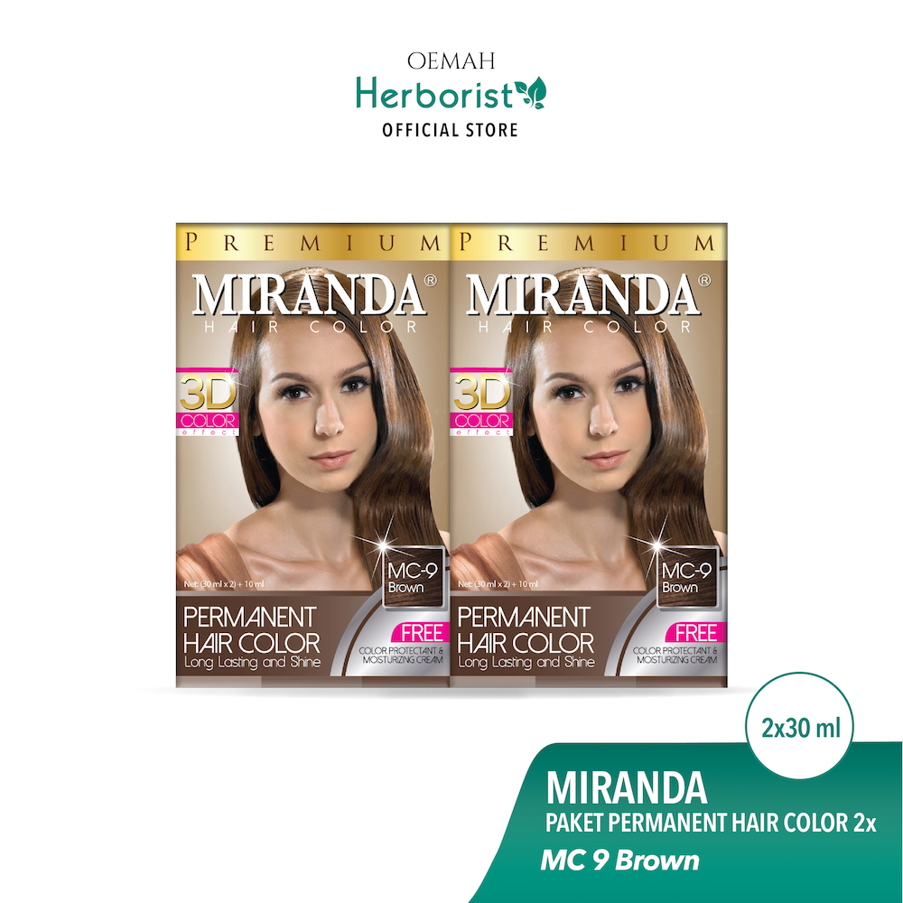 Jual Miranda Hair Color MC( Brown 2x30ml | Shopee Indonesia