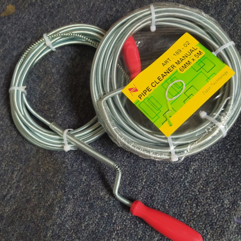 Jual kawat pembersih pipa mampet saluran air 5 meter anti sumbat wastafel tersumbat saluran air ...