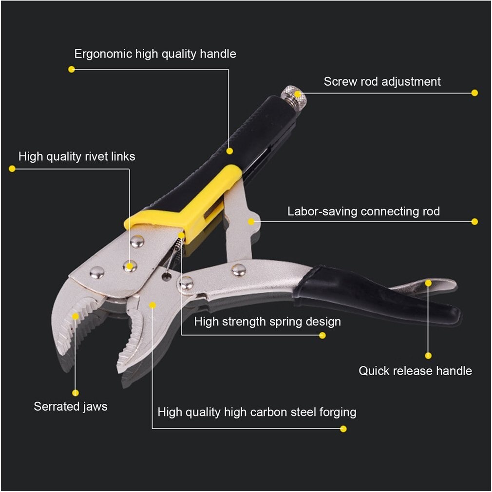 Jual tang buaya LOCKING PLIERS 10" Oval / Tang Klem jepit handle rubber ...