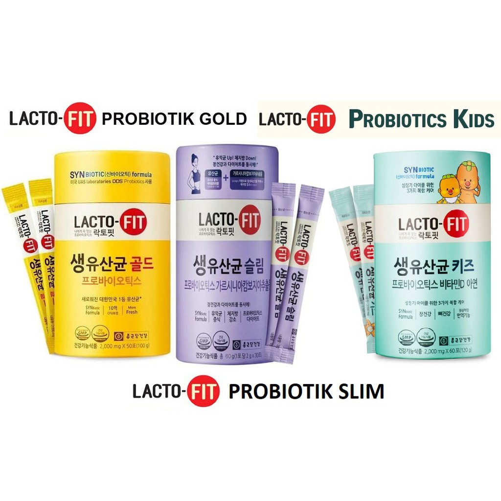 Jual Lacto Fit GOLD Probiotics / KIDS Lactobacillus / SLIM Inner Beauty ...